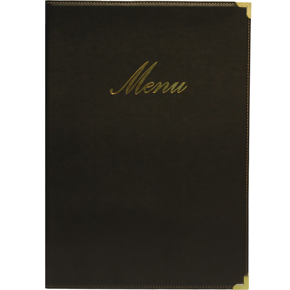 MC-CRA5-BL Classic A5 Menu Holder Black 4 Pages - Brenchleys