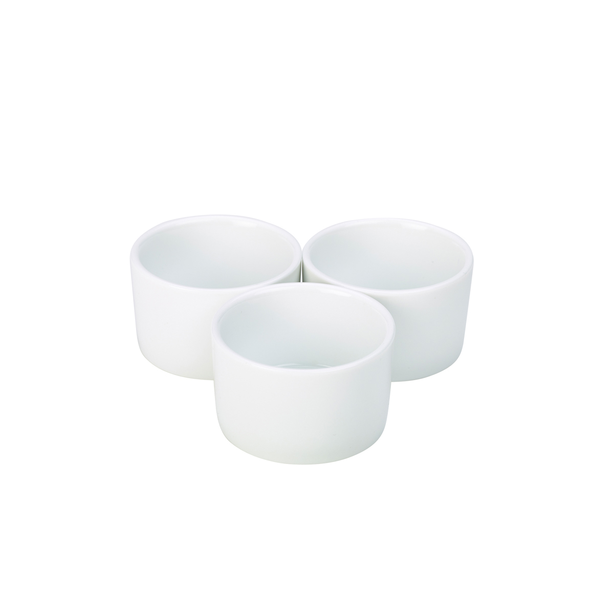 RAMCON6-W Genware Porcelain Contemporary Smooth Ramekin 6.5cm/2.5" - Brenchleys