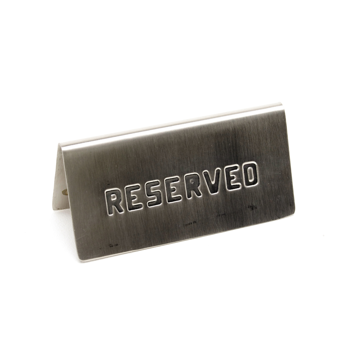 RES-01 GenWare Stainless Steel Reserved Table Sign - Brenchleys