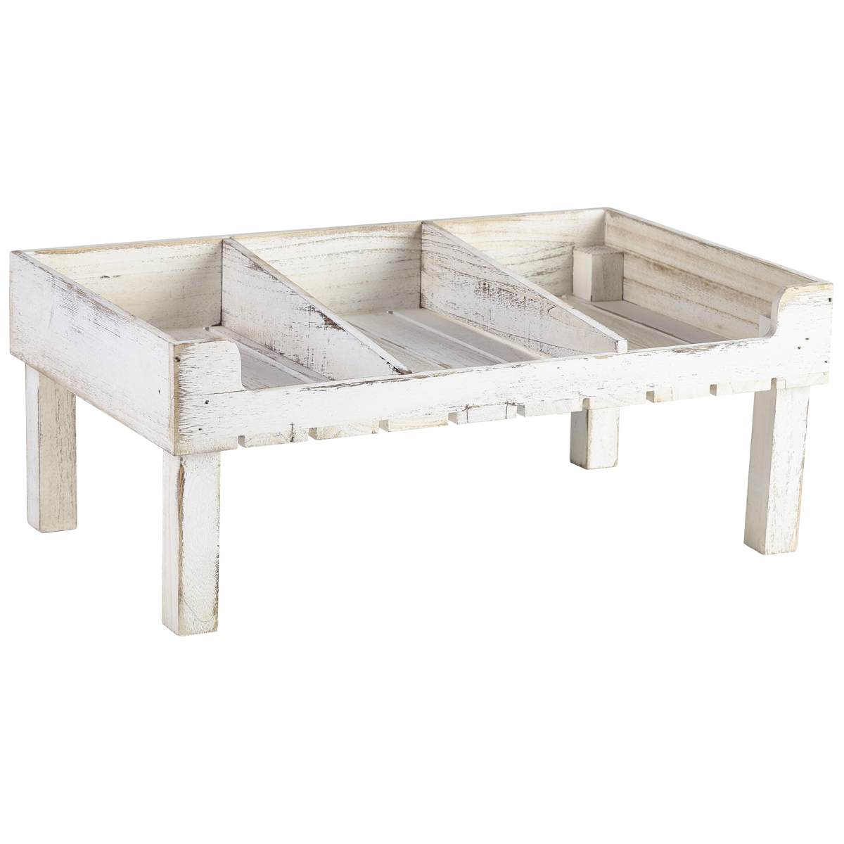 TR5321W White Wash Wooden Display Crate Stand - Brenchleys